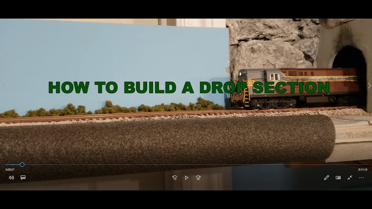 HOW TO: BUILD A DROP SECTION FOR YOUR TRAIN LAYOUT - YouTube