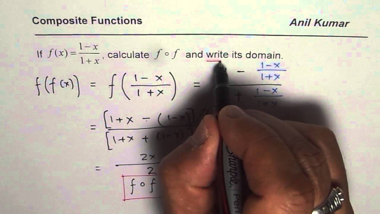 Rational Function as Inverse of Itself Composite Domain - YouTube