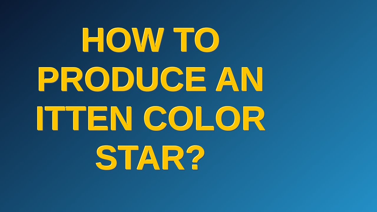 Mathematica: How to produce an Itten color star? - YouTube