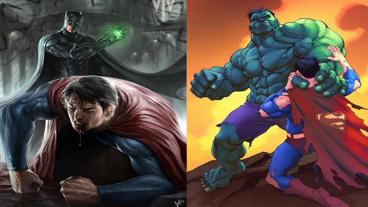 40+ Picture SUPERMAN Fight Superheroes,Villains Marvel & DC Comics ...