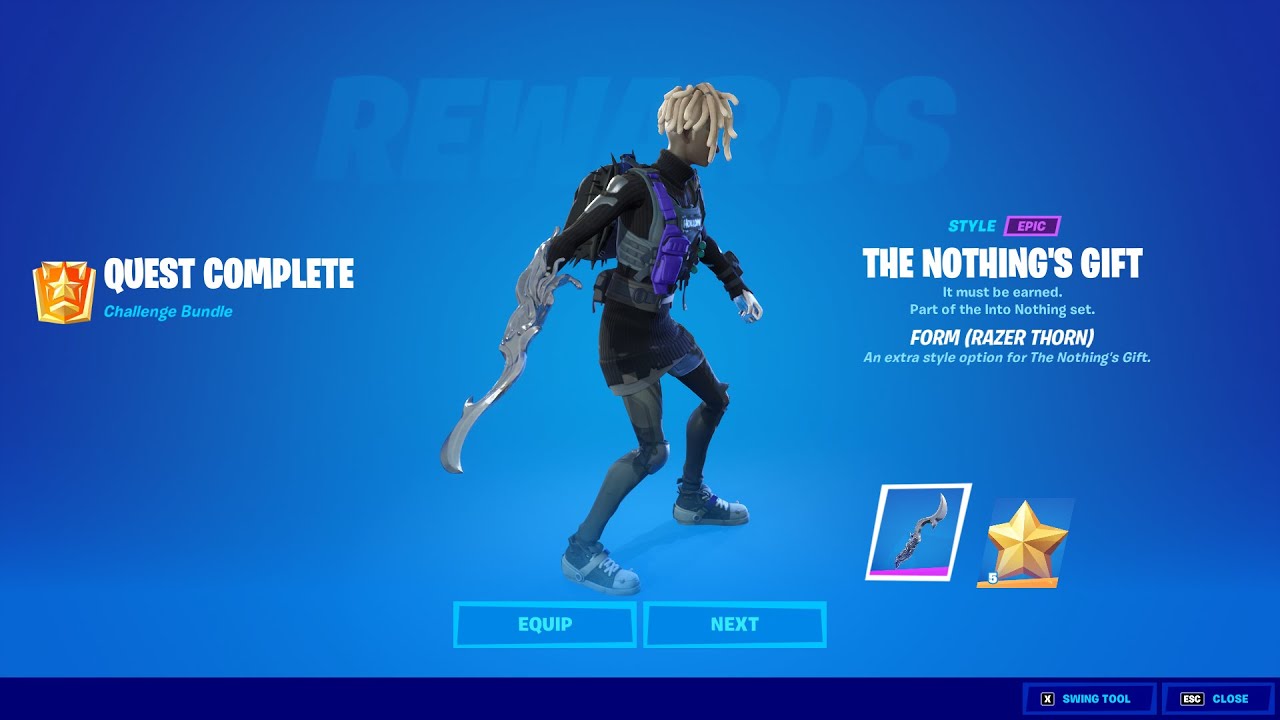 How to Unlock RAZOR THORN Edit Style for The Nothing's Gift Pickaxe ...