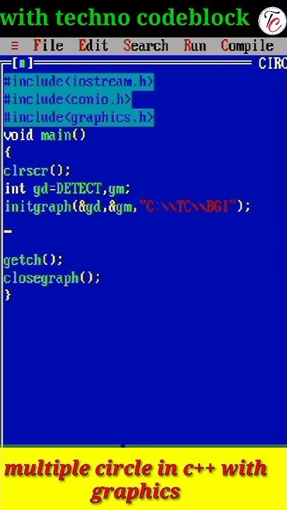 Multiple circles in c++ with use of graphics ☆☆by techno codeblock ☆☆with pramod ☆☆ - YouTube