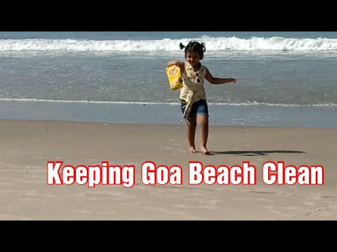 4 Years Old Keeping Goa Beach Clean | Colva Beach | Clean India ...