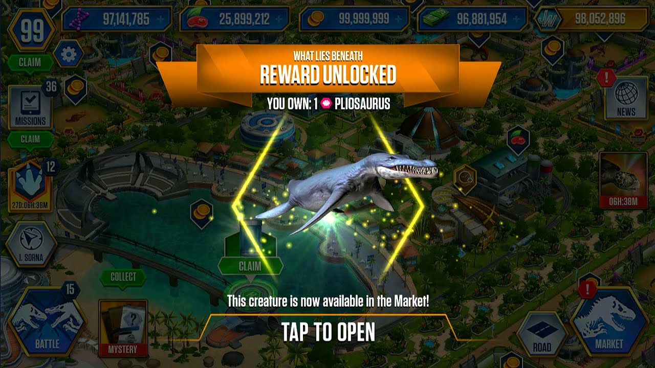 PLIOSAURUS UNLOCKED X3 MAX LEVEL (JURASSIC WORLD). - YouTube