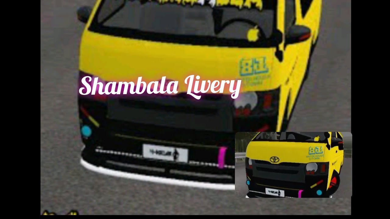 Shambala- Toyota Hiace || Bussid Livery mod || Bus Simulator Indonesia ...