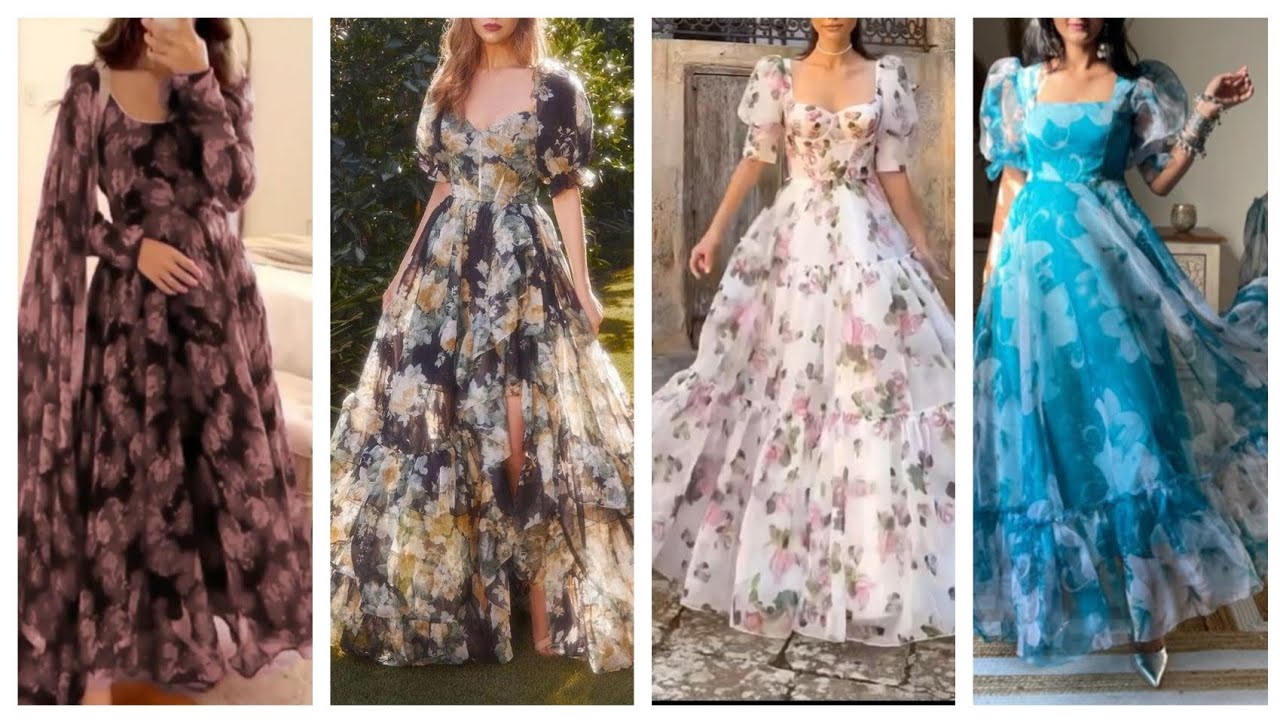 Most vibrant or slaying collection of long flowy frocks for girls for ...
