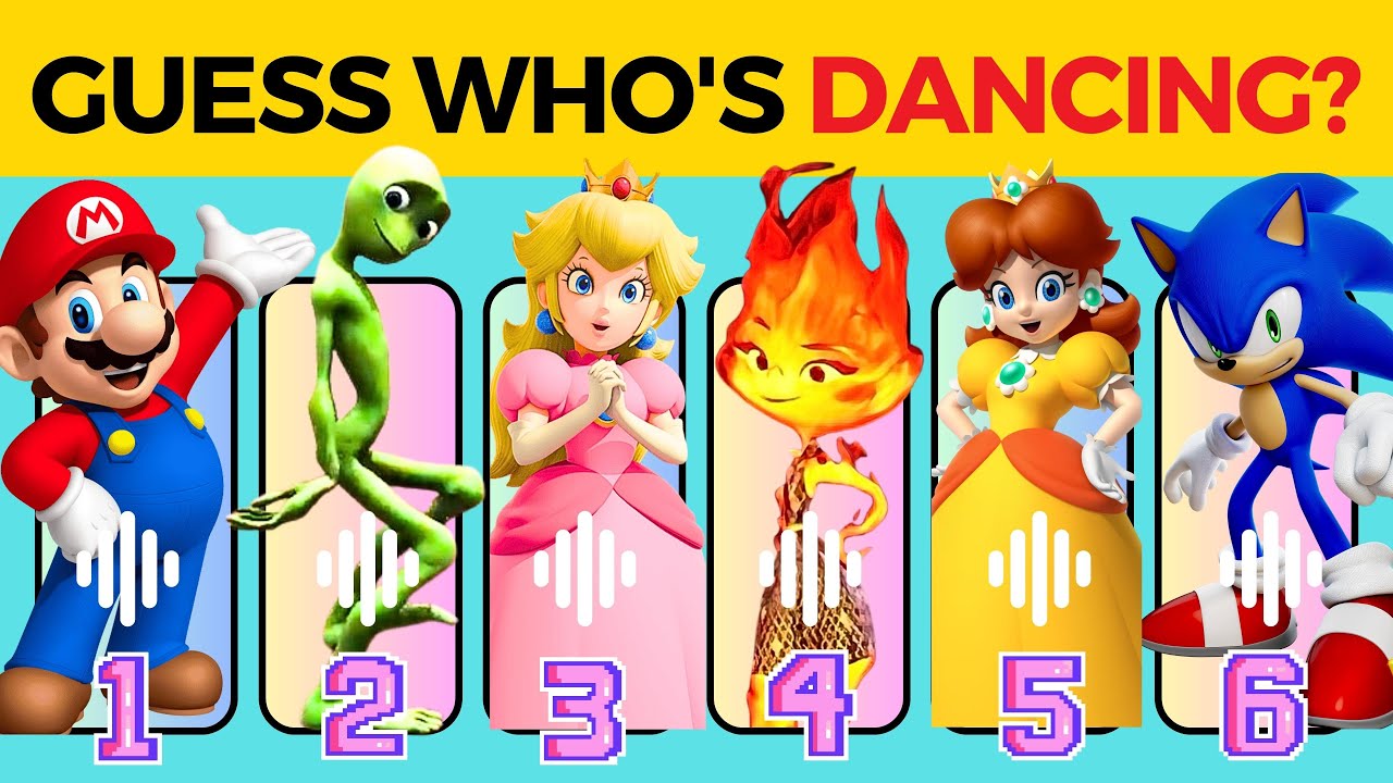 Guess Who's Dancing? Super Mario Bros, Ember Elemental, Sing 2 ...