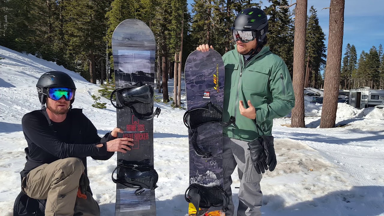 Lib Tech Hot Knife vs Rome Agent Rocker - YouTube