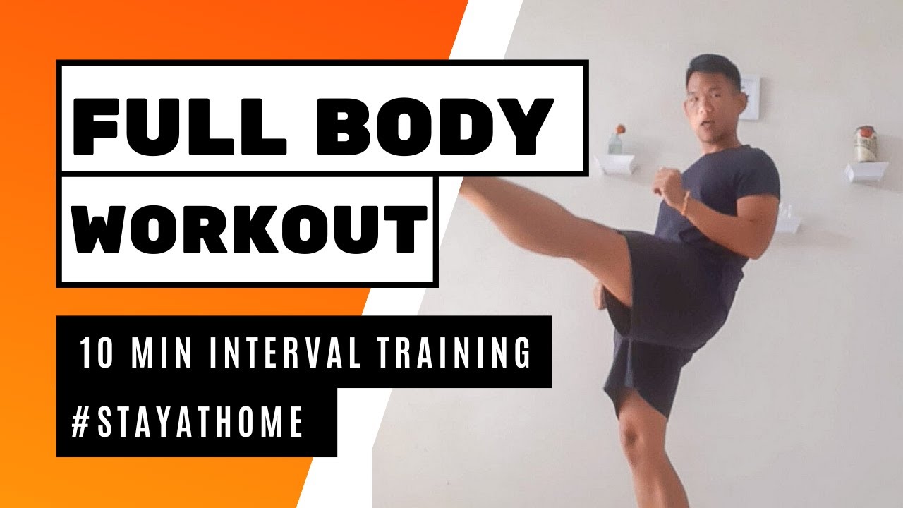 At Home: 10 min Full Body Interval Training #StayAtHome [ENG] - YouTube
