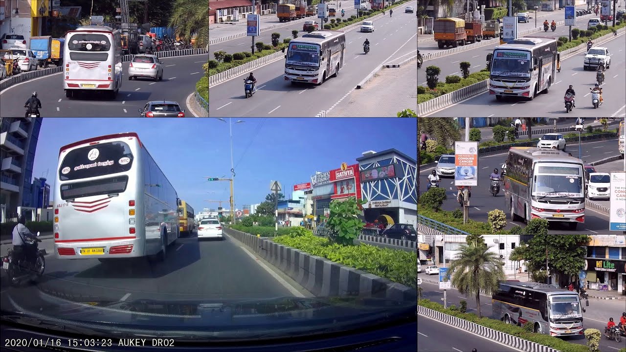 Brand new MTC AC buses spotted in Chennai IT highway - YouTube