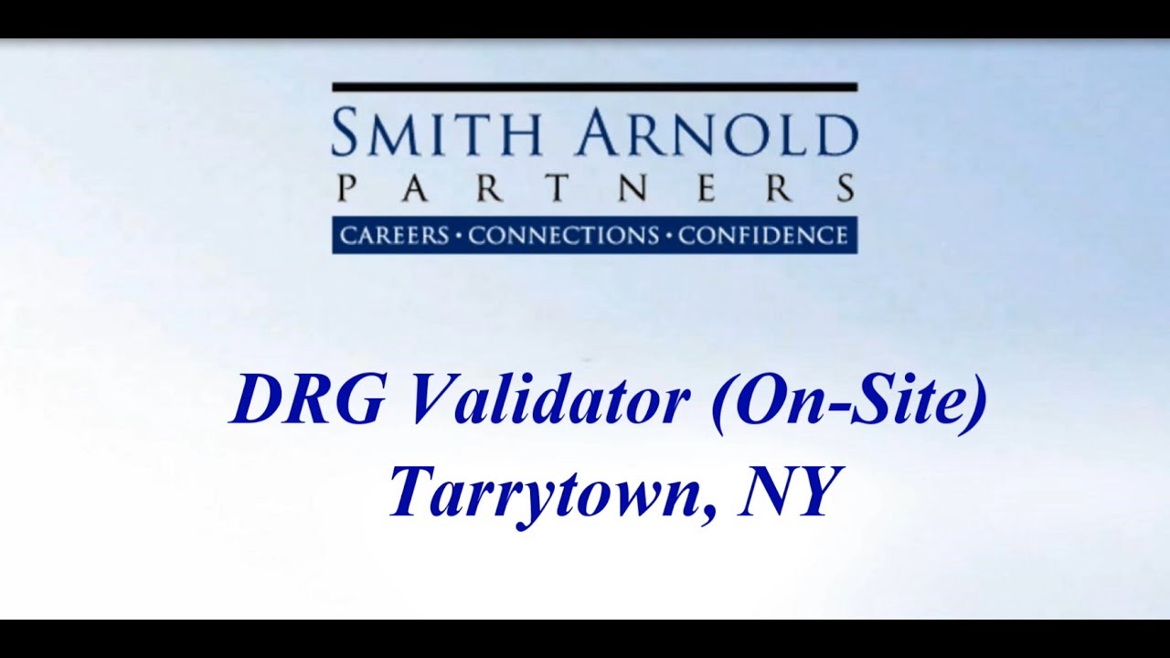 DRG Validator (On-Site) (CLOSED) | Smith Arnold Partners - YouTube