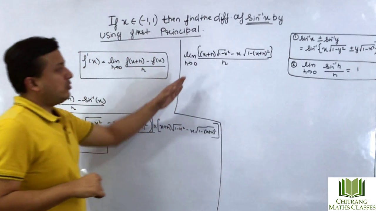 Class 12 Differentiation Differentiate Sin Inverse X From First Class 12 Differentiation Differentiate Sin Inverse X From First