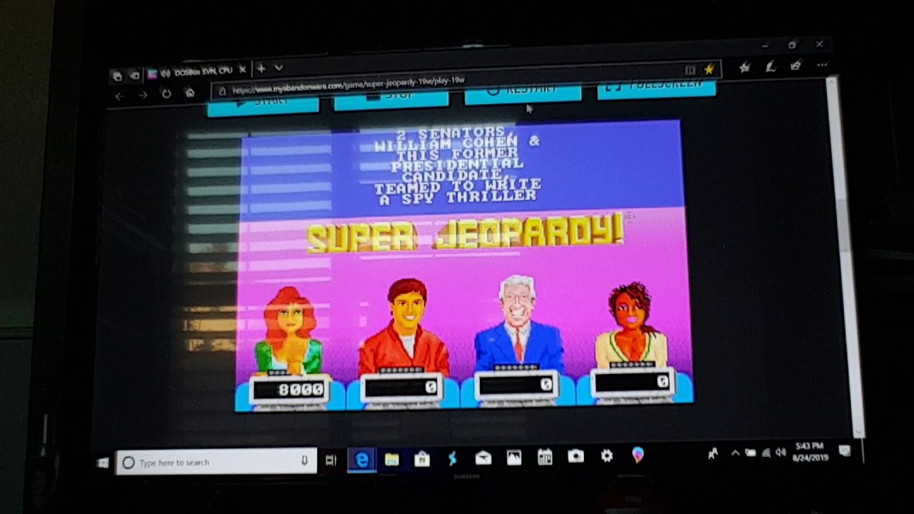 I play Super Jeopardy for the DOS with Megan - YouTube
