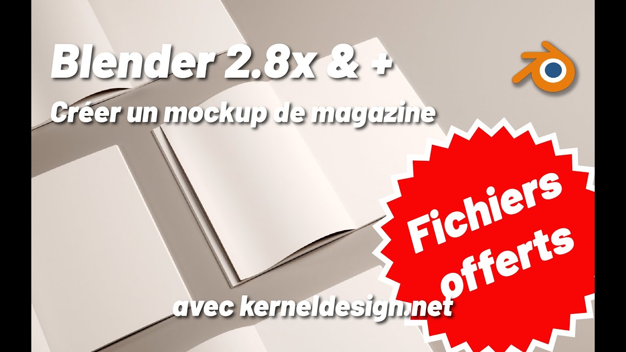 Blender créer un mockup de magazine - YouTube