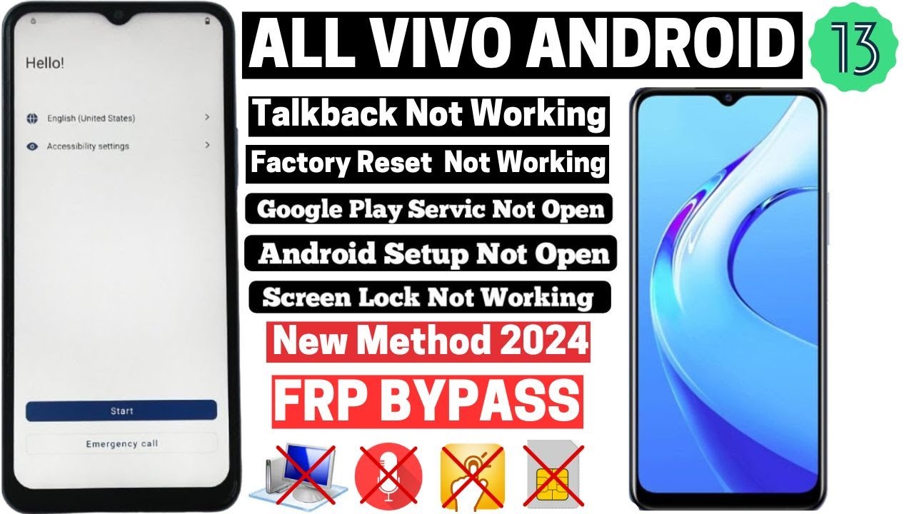 All Vivo Android 13 Frp Bypass | TalkBack/Reset Not Working | New Trick 2024 |Reset Frp Without ...