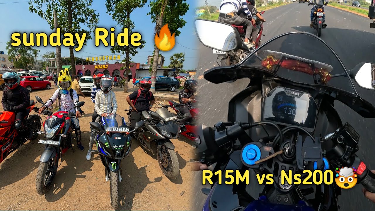 sunday ride | r15m vs ns200 | hyper riding r15 - YouTube