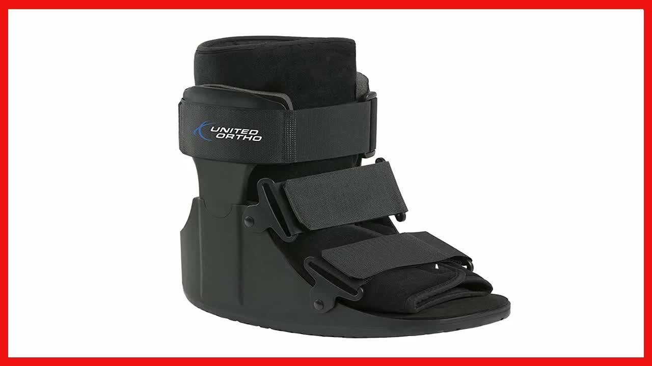 United Ortho Short Cam Walker Fracture Boot, Medium, Black,USA14015 ...