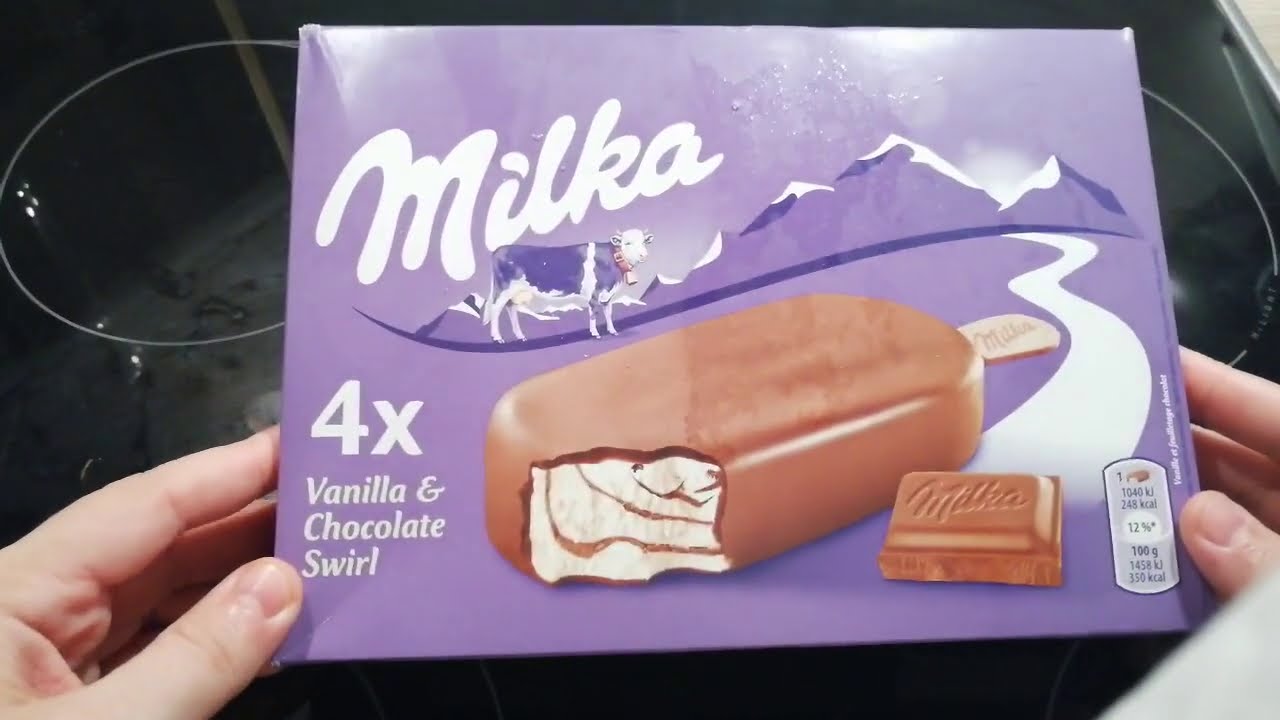 Milka Eis Vanille & Chocolate Swirl sehr zart und geschmeidig auf der ...