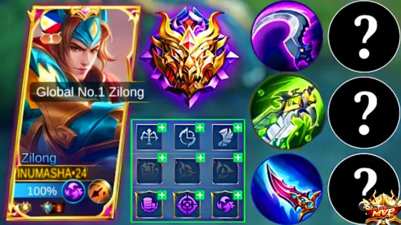 EMBLEM SET UP AND BUILD SET UP ZILONG 🙀|#mlbb #mobilelegends # ...