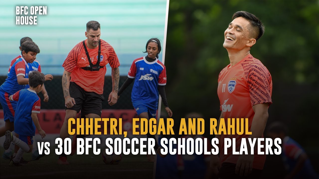 Sunil Chhetri, Edgar Mendez and Rahul Bheke take on 30 BFC Soccer ...
