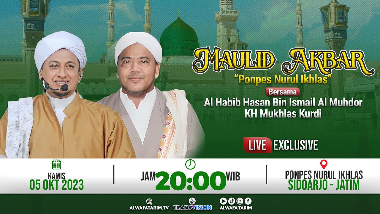 🔴LIVE | MAULID AKBAR PONPES NURUL IKHLAS SIDOARJO - HABIB HASAN AL ...