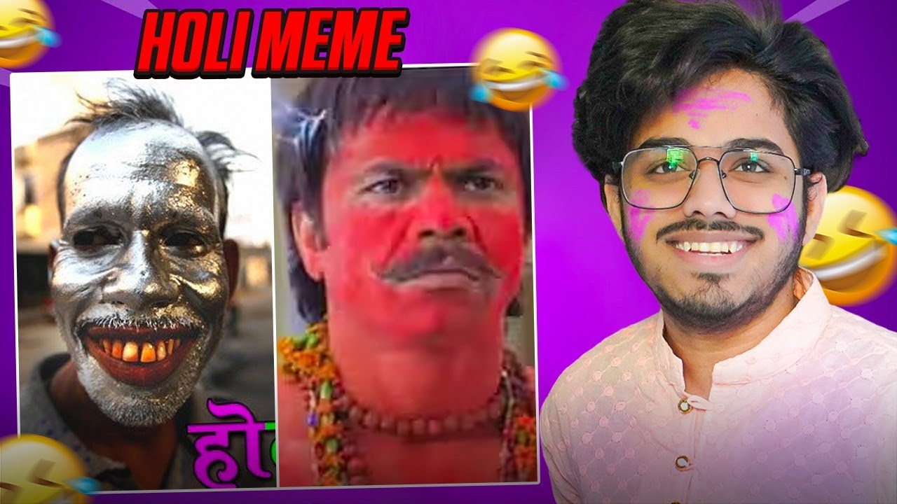 FUNNIEST MEMES OF HOLI 2024😂 | Holi Memes | AnxoIsLive - YouTube