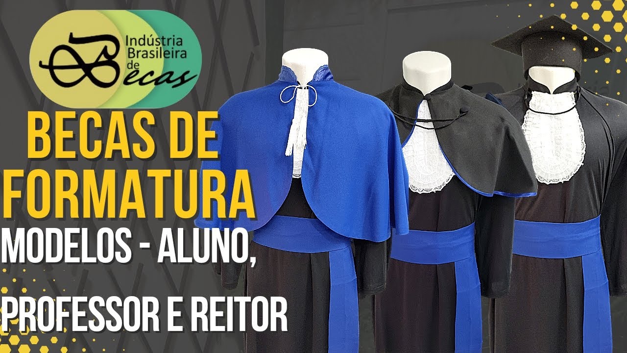 Becas de formatura, modelos de alunos, professores e reitores ...