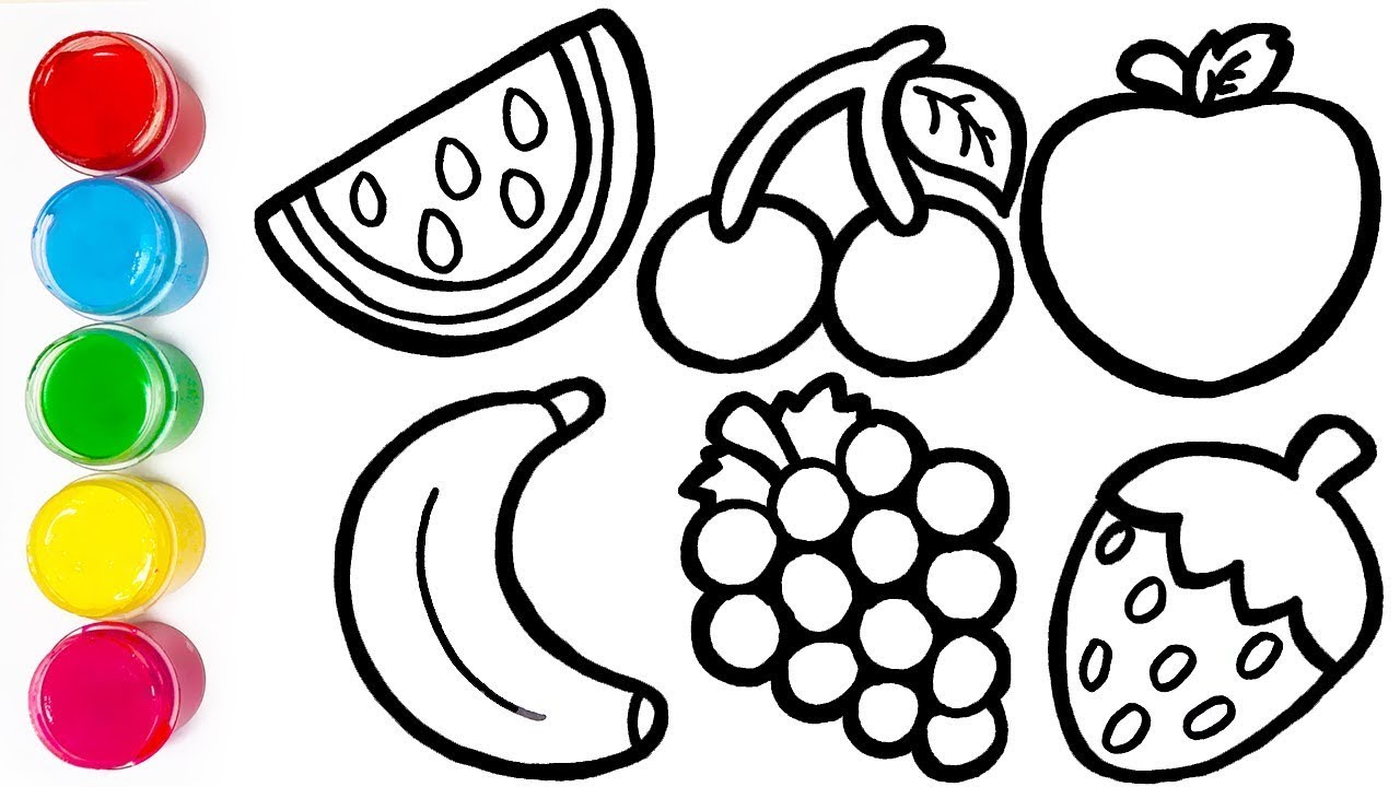 Fruits drawing made simple: A fun guide for kids - YouTube