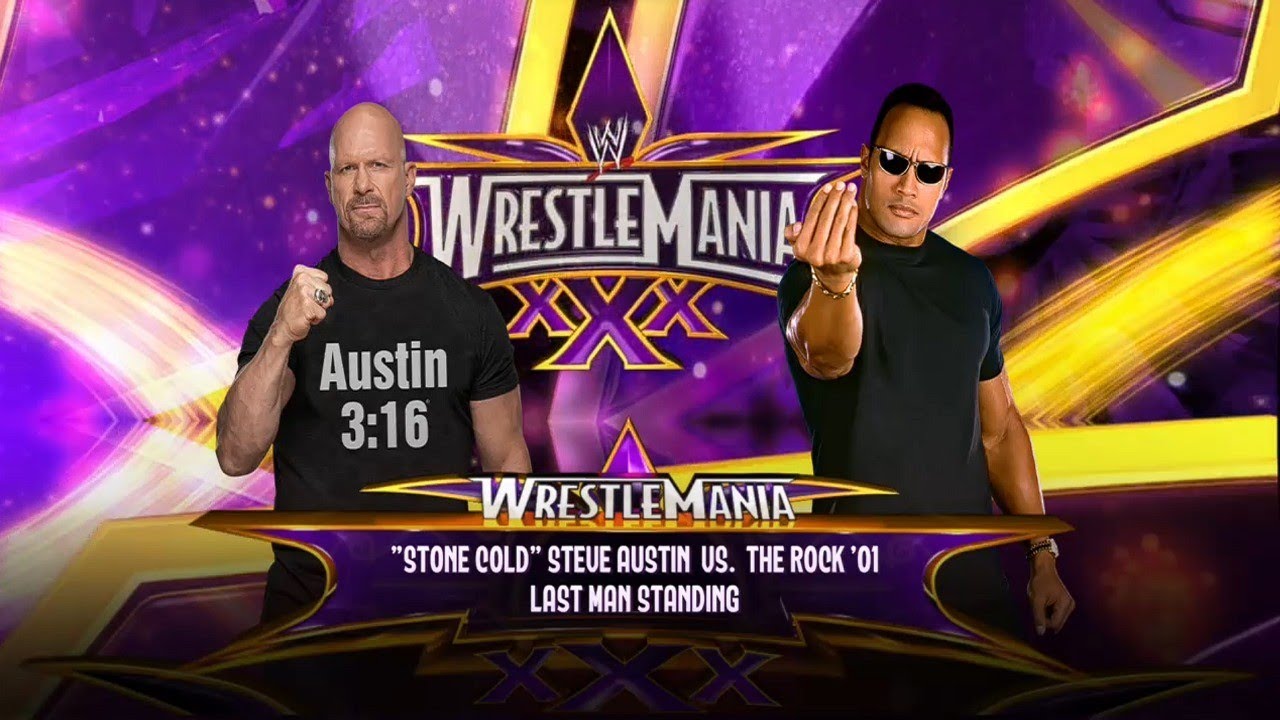 WWE 2K24 Last Man Standing Match Stone Cold Vs The Rock - YouTube