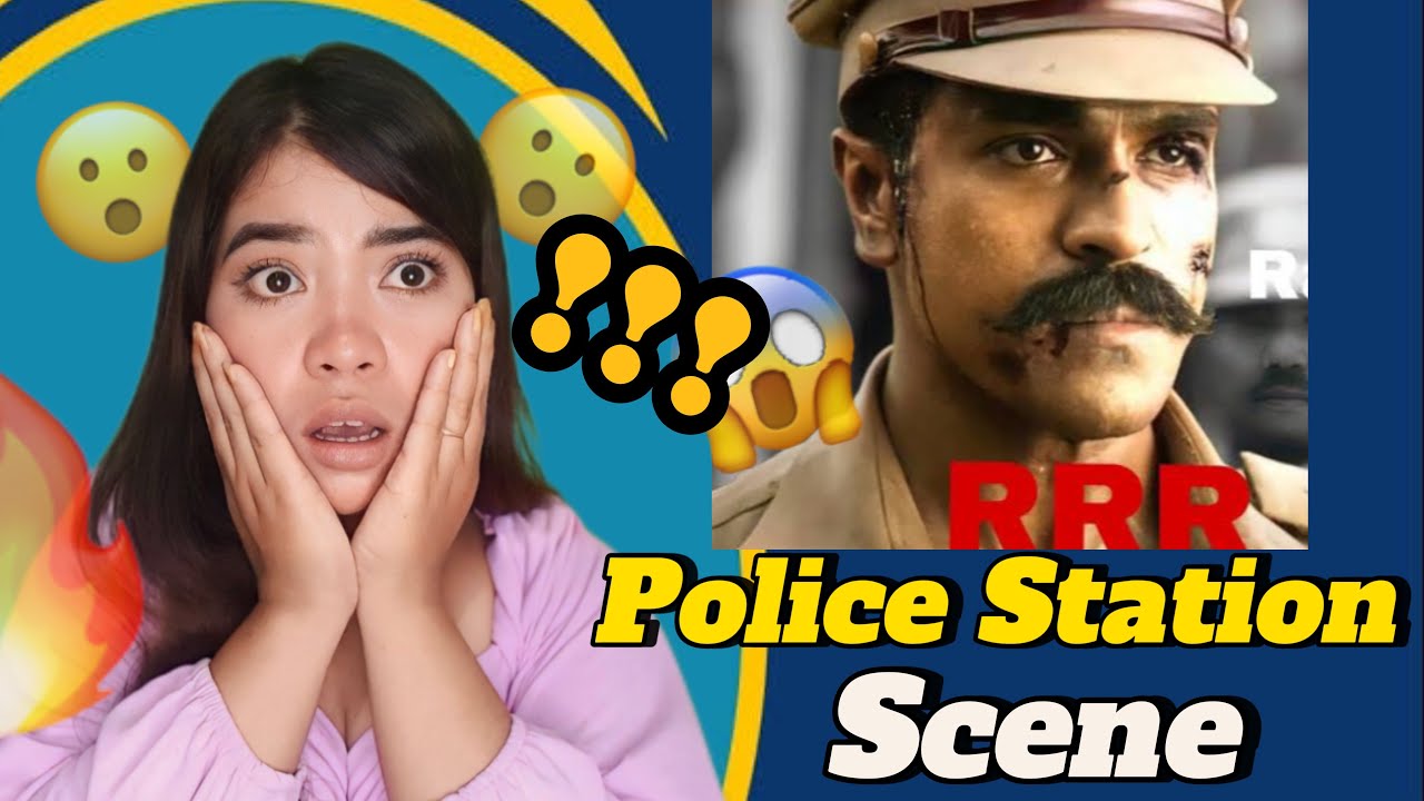 RRR , Ram Charan Police Station Fight Scene Reaction - YouTube