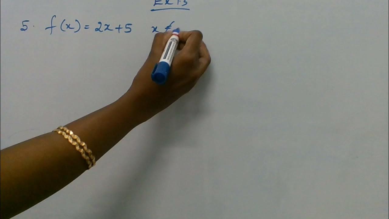 Relation and function Ex 1 3 part 2/10th maths - YouTube