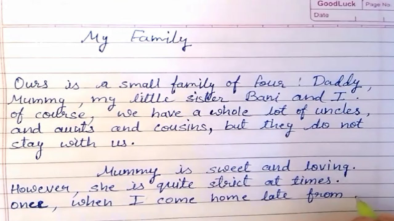 Write an essay on My Family | Paragraph on My Family | Smart Study ...
