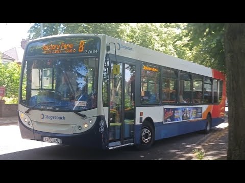 Stagecoach Midlands ADL Enviro 300 27684 KX60 AZL Running route 8 - YouTube