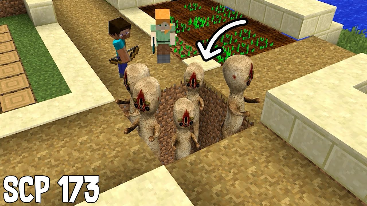 LOOK! I CATCH SCP 173 in TRAP in minecraft! - YouTube