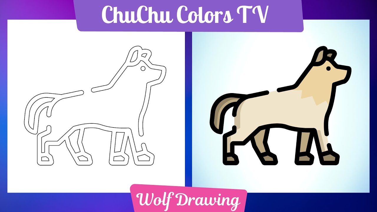 Quick & Easy Wolf Drawing | For Kids & Beginners - YouTube