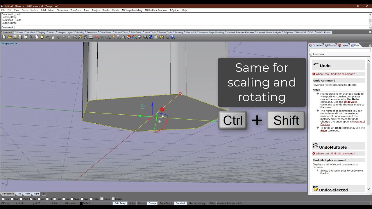 Learn Rhino -Tips And Tricks #4 (English) - YouTube