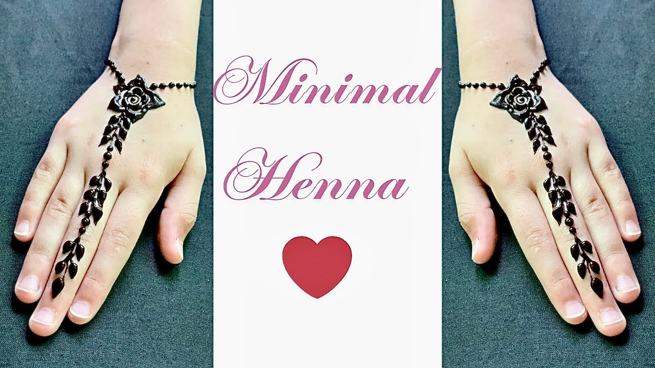 Minimal BackHand Henna Design For Beginners ️ | Arabic Henna | Easy ...