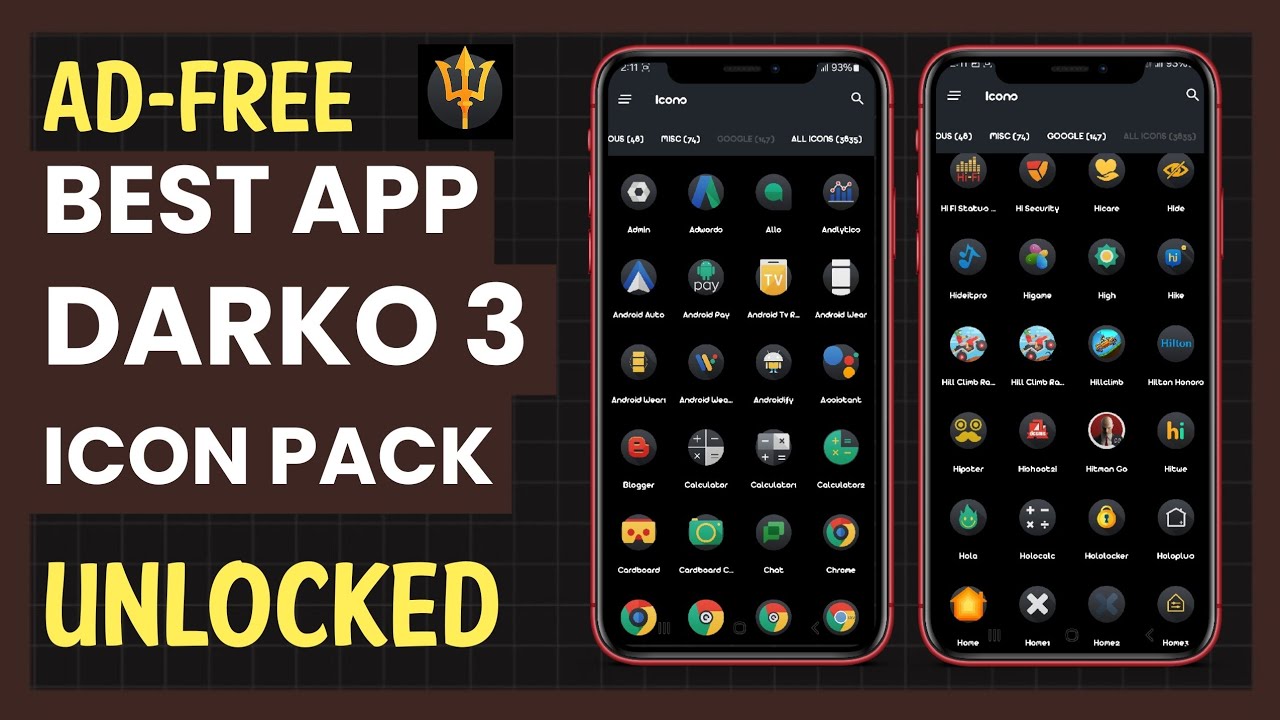 Best Free Darko 3 Icon Pack App for Android - YouTube