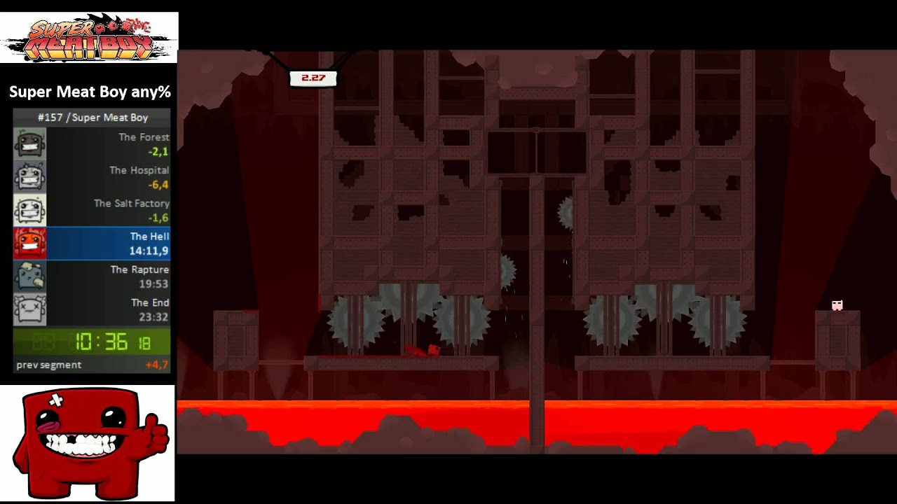 Super Meat Boy Speed Run 22:50 any% - YouTube