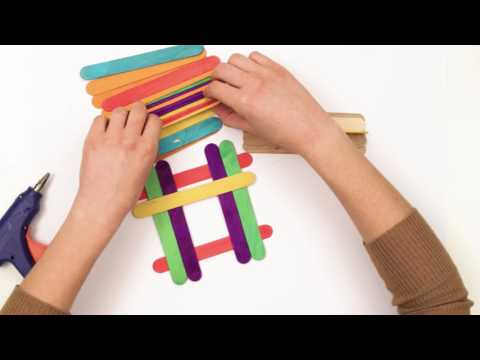 Tahta çubuklardan RESİM ÇERÇEVESİ yapalım / How to make a PHOTO FRAME with Popsicles