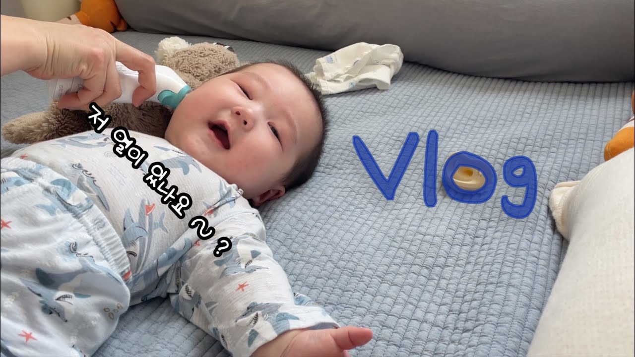 현실육아vlog 6개월 접종 접종열 피하는 방법 까꿍 놀이 낮잠 근황 노른자 테스트 210일 아기 일상 💖