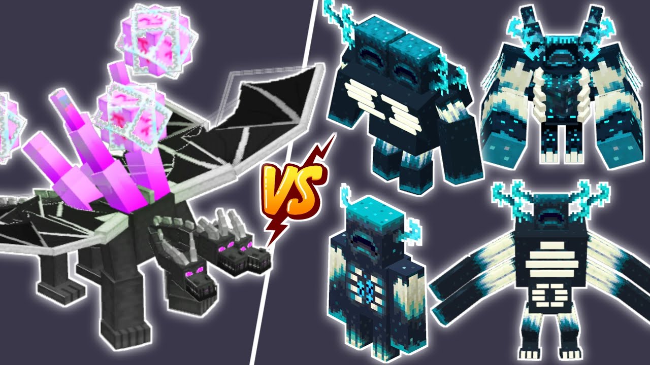 Mutant Ender Dragon Vs All Mutant Warden In Minecraft - Cool Craft ...