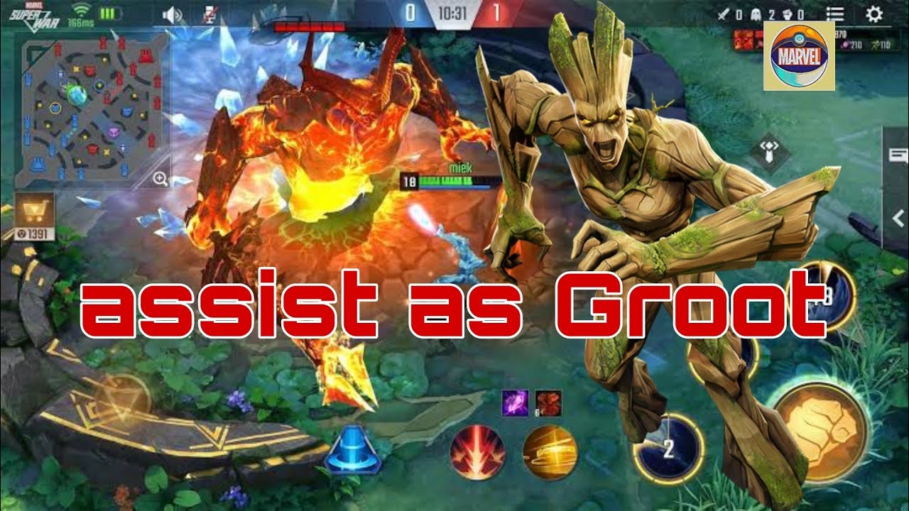 Groot Assisting The Team | Marvel Super War - YouTube