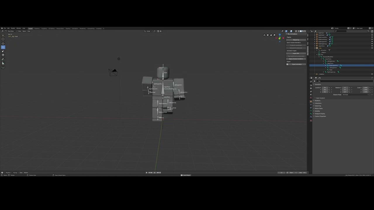 Walk cycle in Blender (Roblox R16 rig) - YouTube
