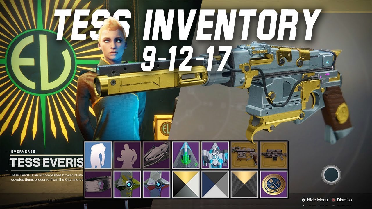 Destiny 2 Weekly: TESS EVERIS INVENTORY (9-12-17) - YouTube