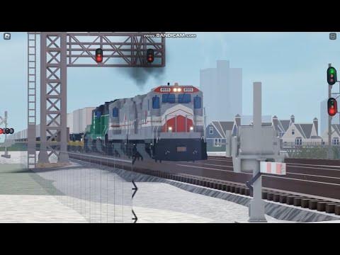 2 LMX B39-8E Leads BN TOFC Train in Ro-Scale BNSF Chillicothe Sub (1994) - YouTube