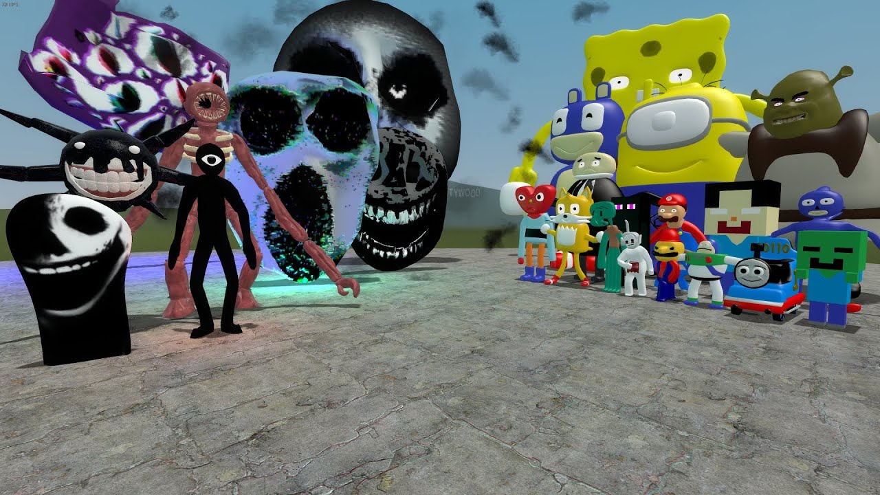ALL ROBLOX DOORS NEXTBOTS VS ALL 3D SANIC CLONES MEMES in Garry's Mod ...