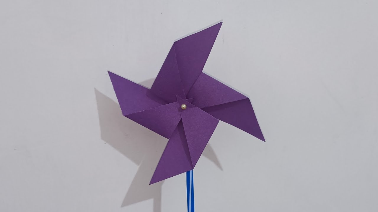 how to make a paper windmill craft/ paper origami - YouTube