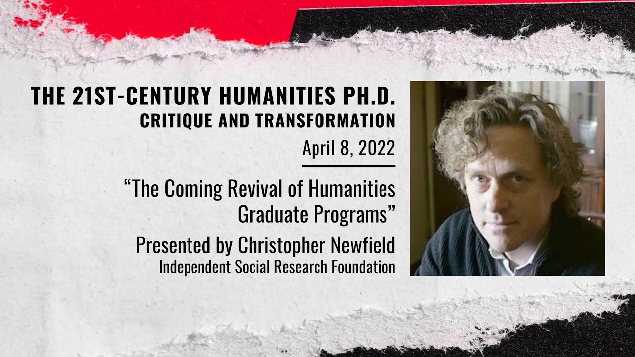 “The Coming Revival of Humanities Graduate Programs” | Christopher ...