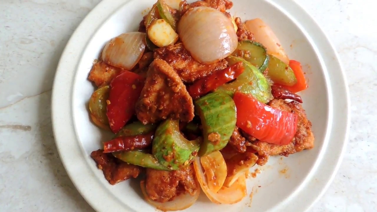how to make dry chill chicken recipe - YouTube